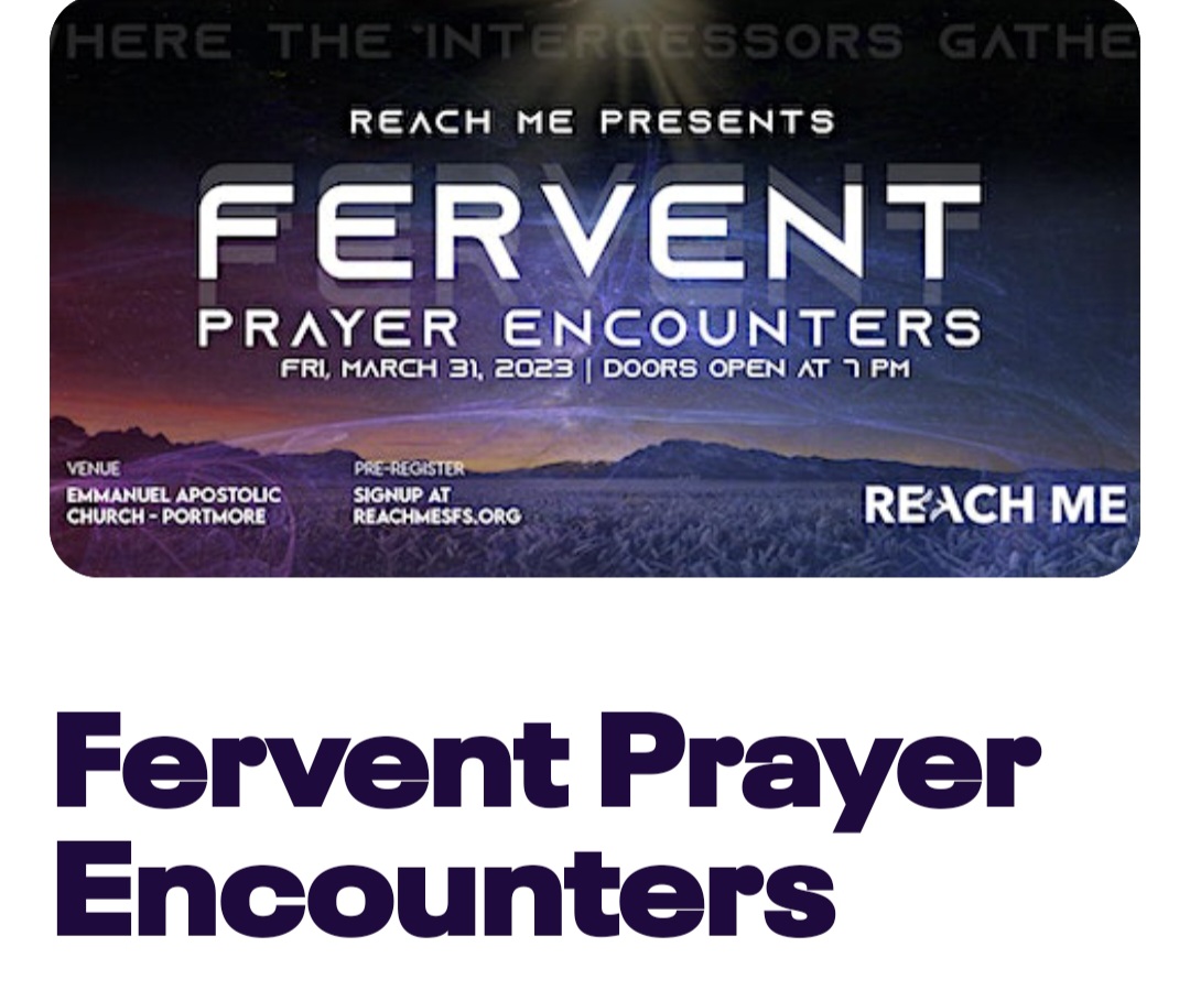 REACH ME presents "Fervent Prayer Encounters" | Brawta List